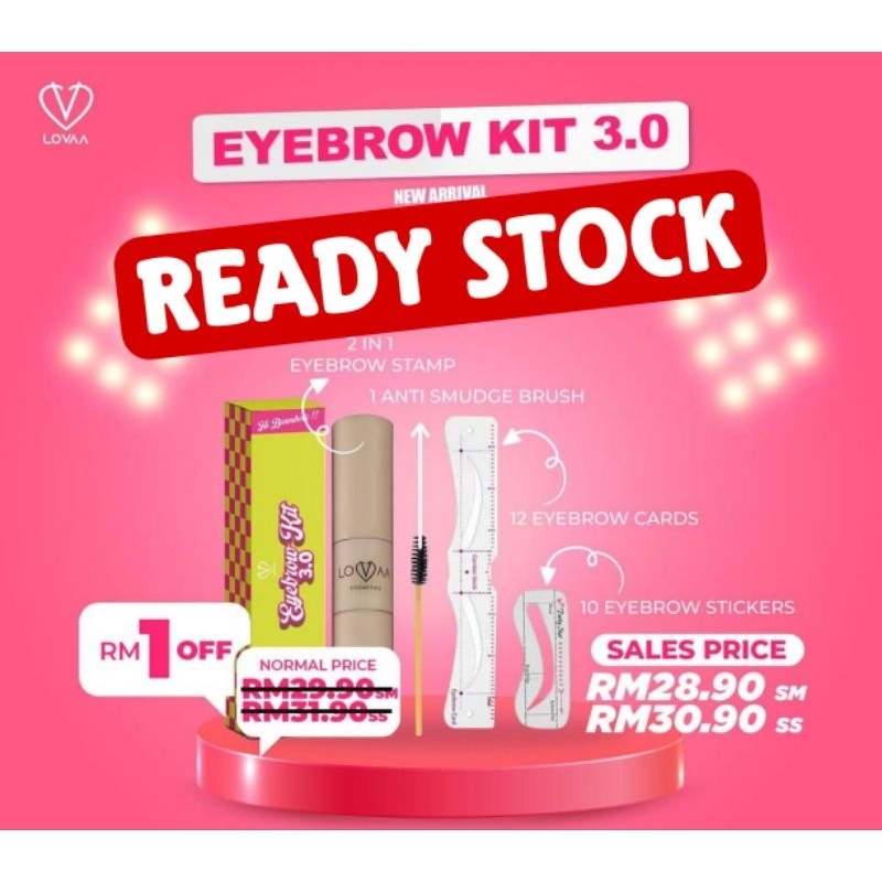 LOVAA EYEBROW KIT BY LOVAA COSMETICS 💯 ORIGINAL HQ (LOOVA) [READY STOCK ...