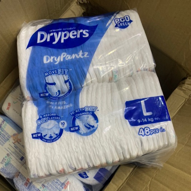 DRYPERS Drypantz size L48 extra package eco green diapers | Shopee Malaysia