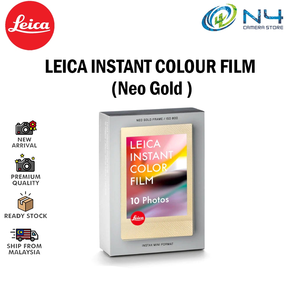 LEICA INSTANT COLOUR FILM PACK USE WITH THE LEICA SOFORT 2 CAMERA (Neo Gold / Warm White ...