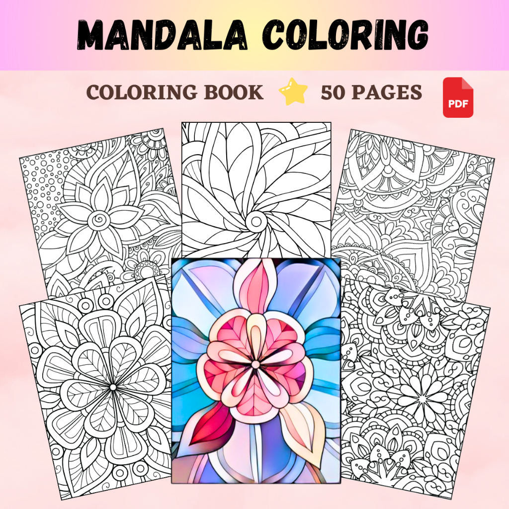 [Fast Delivery] 50+ MANDALA PRINTABLE COLORING PAGES - Coloring Book ...