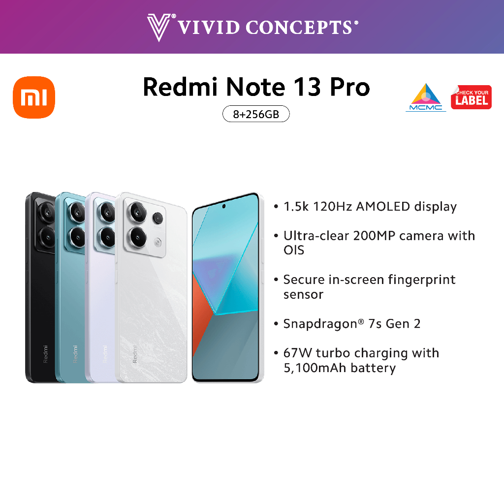 [New Arrival] Malaysia Set Redmi Note 13 Pro 5G (8+256GB) | Shopee Malaysia