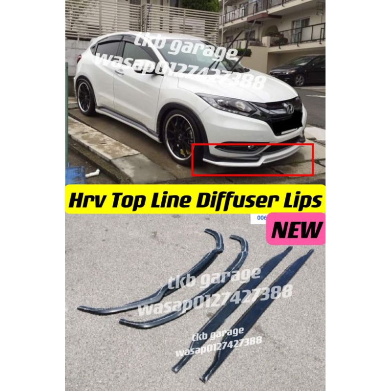 2014 2015 2016 Honda hrv top line bodykit diffuser lips side skirt ...