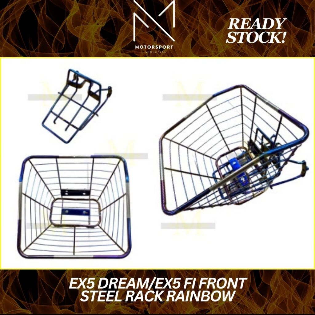 EX5 DREAM/EX5 110 FI FRONT RAINBOW STEEL RACK KAMPING BAKUL DEPAN RAINBOW | Shopee Malaysia