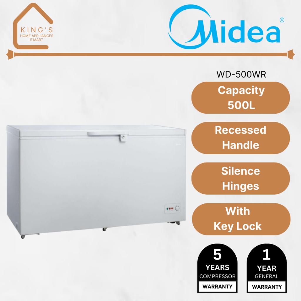 Midea Chest Freezer (500L) WD 500WR / WD-500WR | Shopee Malaysia