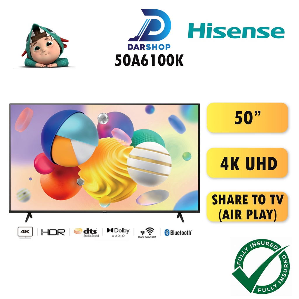 Hisense 50 Inch 4K Smart TV UHD 50" LED TV Murah Television 电视机 電視機 ...