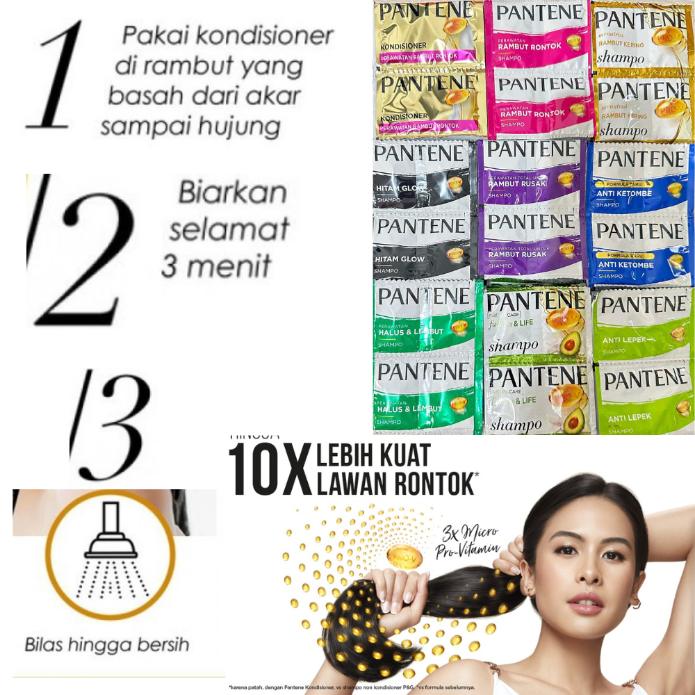 (RM0.30*12PCS*10ML)PANTENE HAIR SHAMPOO ANTI DANDRUFF HAIR FALL CONTROL ...