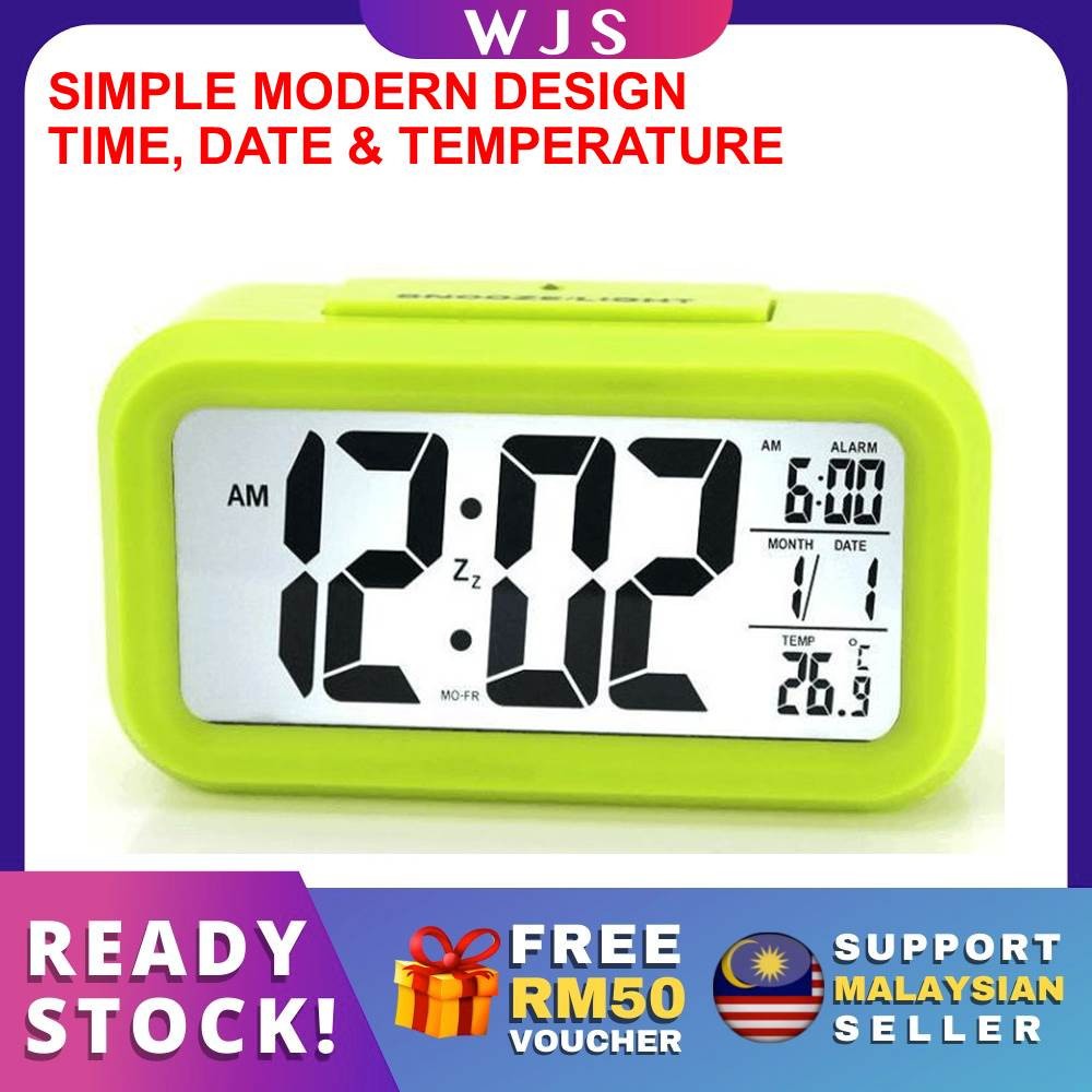 🇲🇾FREE RM50 VOUCHER🎁 MLQ Large Bright LED Digital Alarm Smart Clock ...