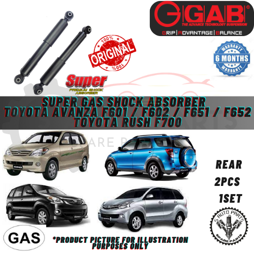 TOYOTA AVANZA F601/F602/F651/F652/ RUSH F700/GRAN MAX VAN/ (REAR 2PCS ...