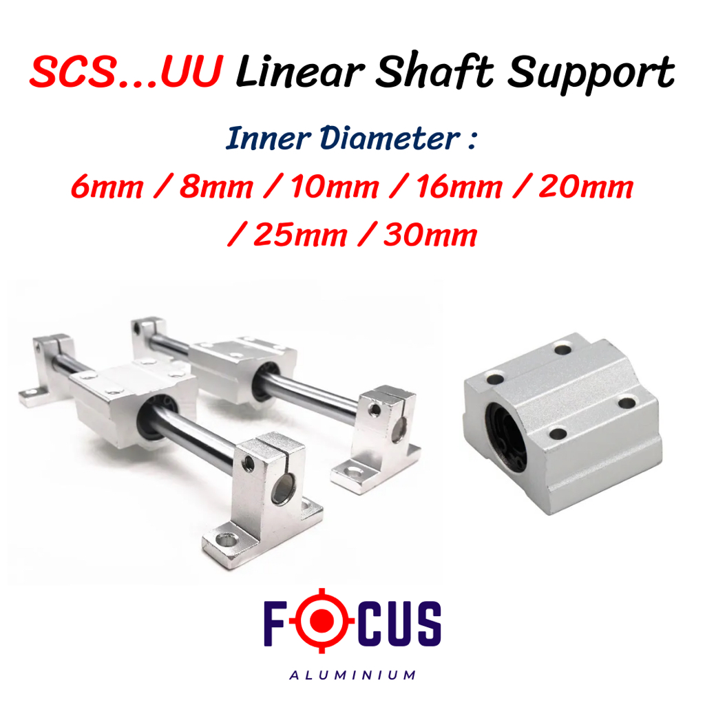 🇲🇾 SC Series SCS Linear Bushing Housing Unit Shaft Support Holder ...