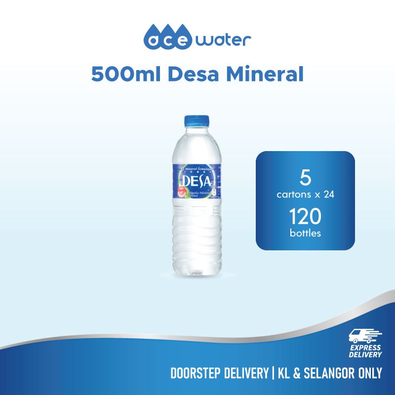 500ml Desa Mineral Water 5 Cartons 120 Bottles Doorstep Fast Delivery | Shopee Malaysia