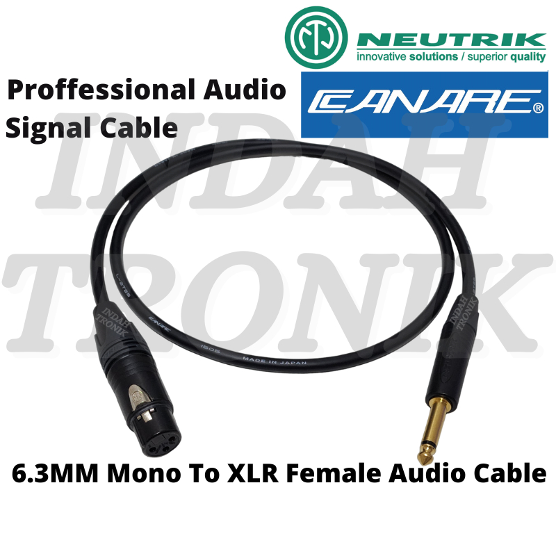 Canare L-2T2S Japan Microphone Mic Cable With Neutrik 6.35mm Ts Mono ...