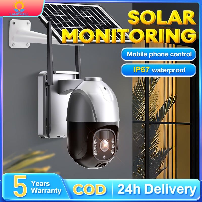 4G SIM Card/Wifi 3MP CCTV Camera Solar Powered Battery Waterproof 360 ...