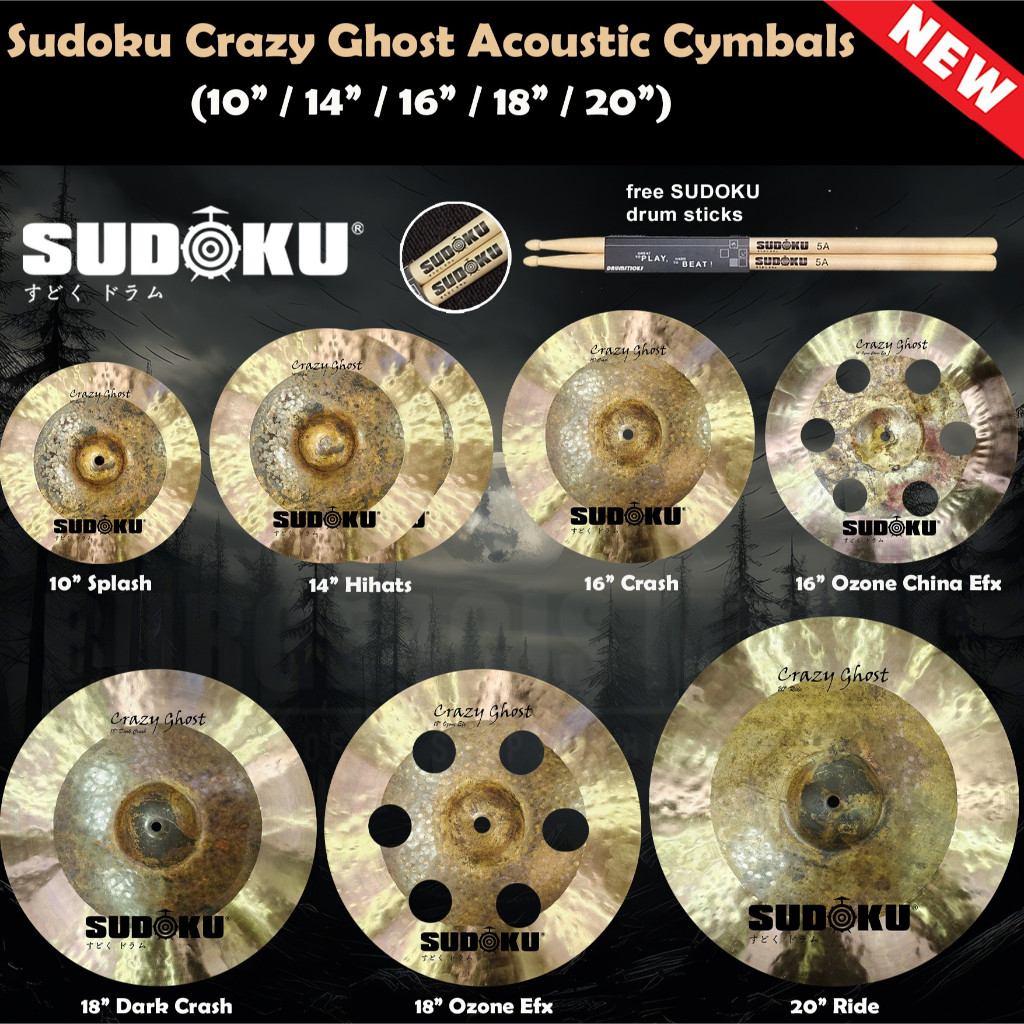 Sudoku Crazy Ghost B20 cymbal (acoustic drum cymbal) | Shopee Malaysia