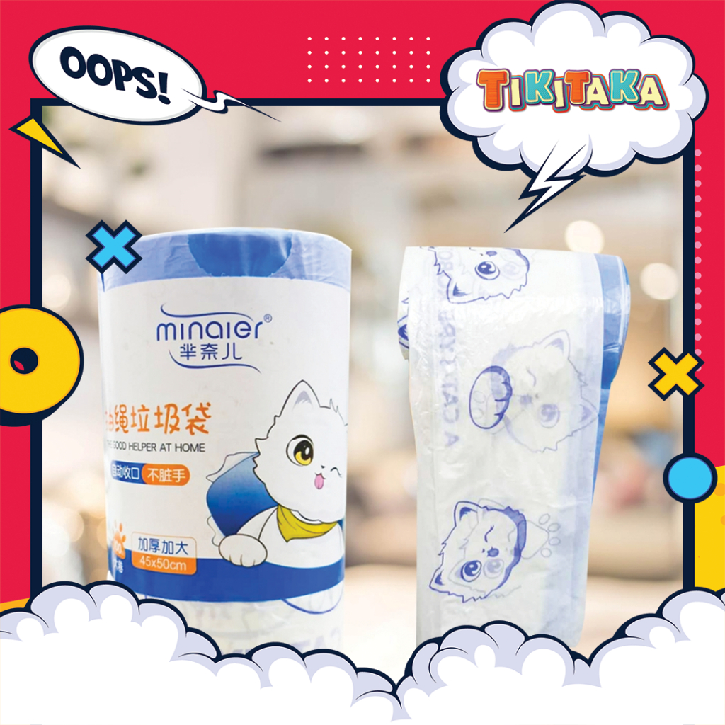 Minaier Plastic Garbage Bag Thick Trash Bag With String Disposable Nappy Diaper Bag Waste ...