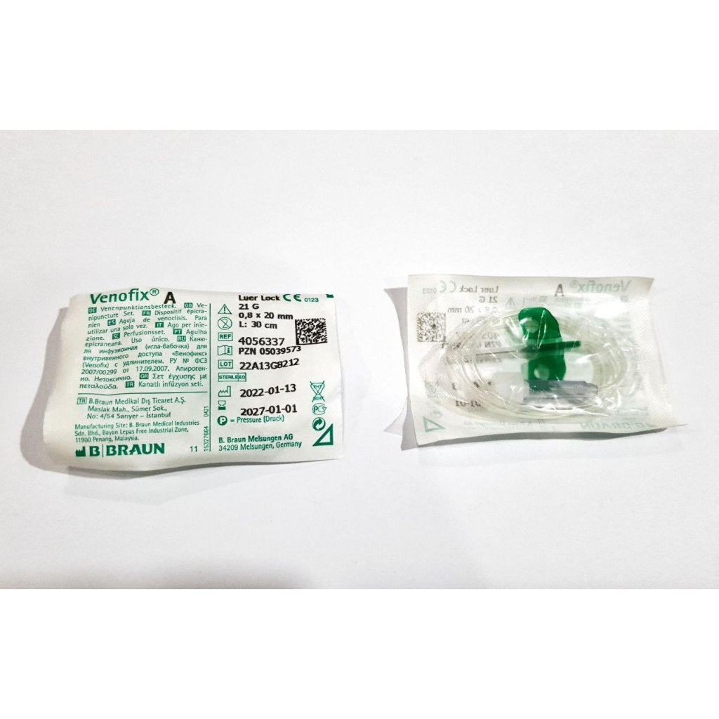 VENOFIX A G21 30CM BUTTERFLY NEEDLE (GREEN) II VENOFIX A G25 30CM ...