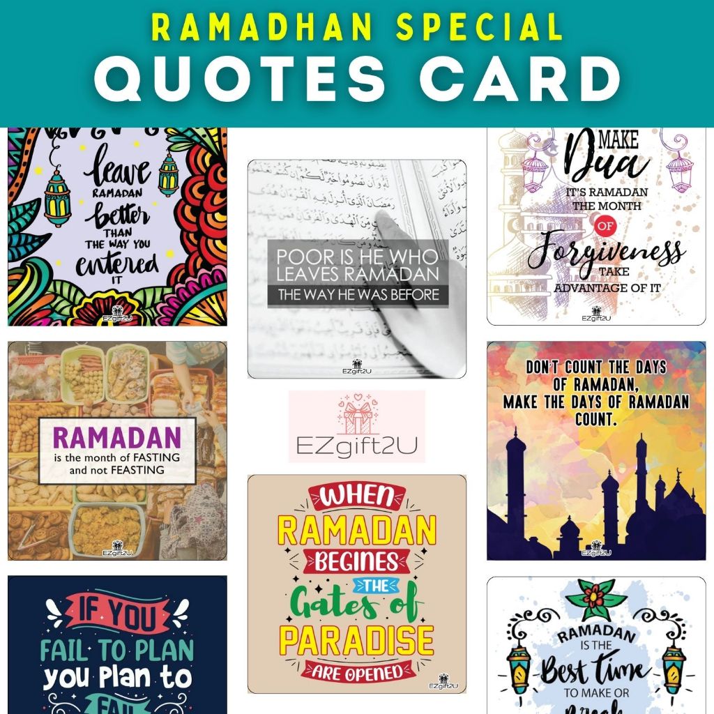 [RAMADAN SPECIAL] QUOTES CARD | Gift Cards Bookmark Islamic Ramadhan ...