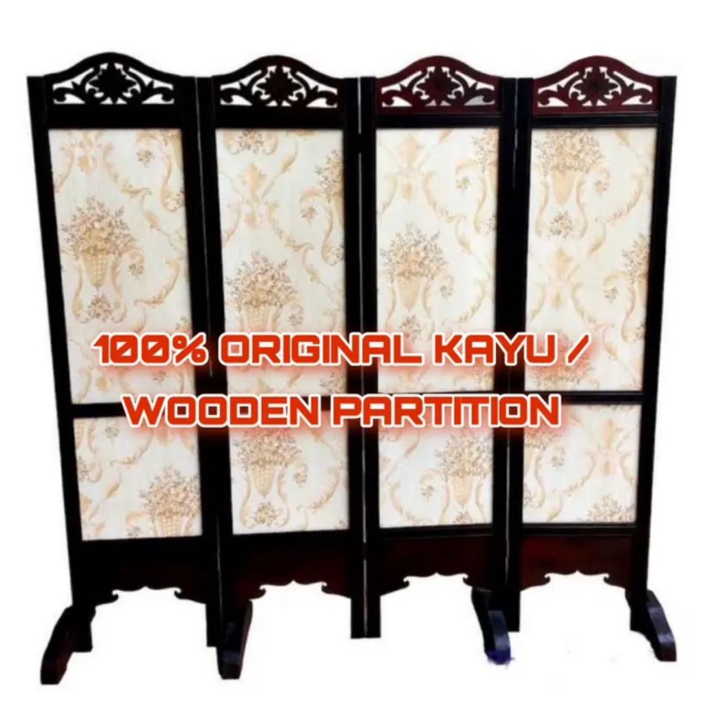 PARTITION KAYU ORIGNAL / WOODEN PARTION / KAYU SCREEN DIVIDER READY ...
