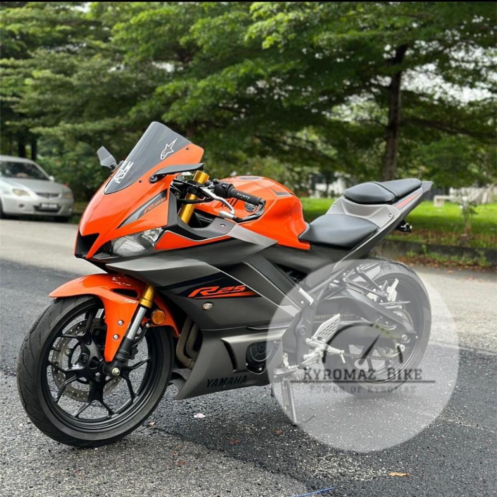 R25 V2 ORIGINAL YAMAHA BODY COVER SET NEW ORANGE MODEL FULL SET SIAP ...