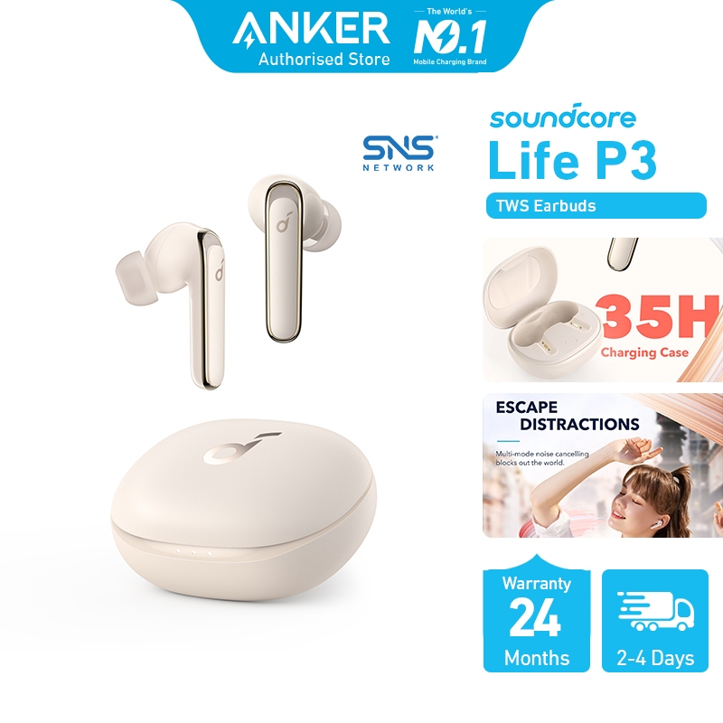 Anker Soundcore Life P3 White / Blue / Pink / Green Earbuds A3939 ...
