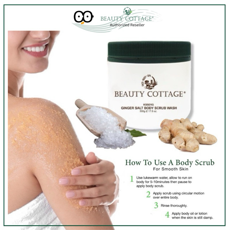 Beauty Cottage Ginger Salt Body Scrub Wash (500G) | Shopee Malaysia