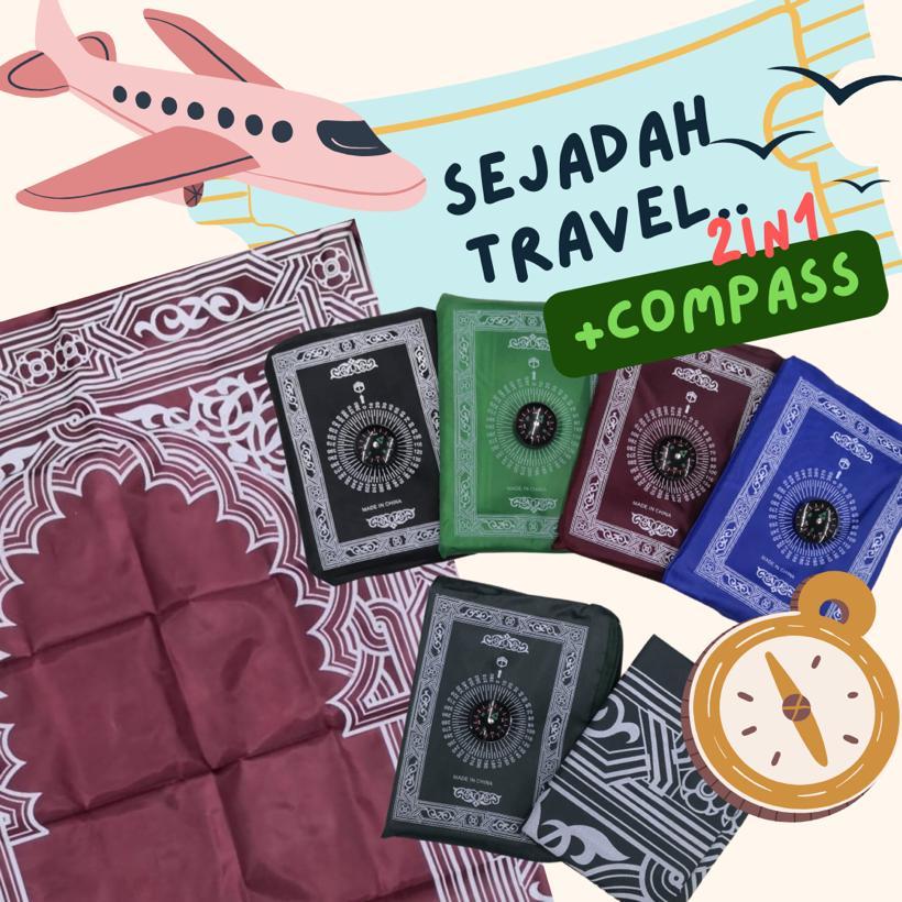 Sejadah Kompas Travel Berkompas Solat Doa Sembahyang Muslim Pocket ...