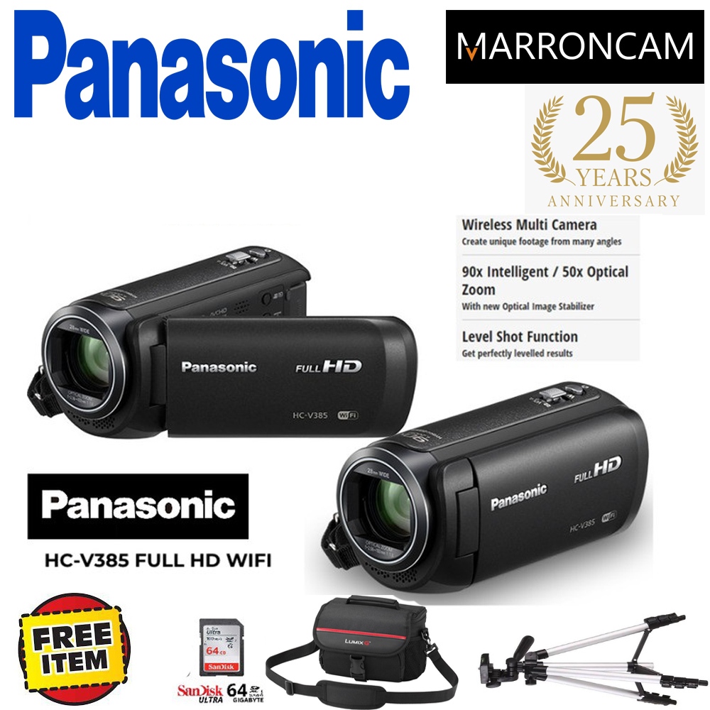 PANASONIC High-power 90x Zoom Full-HD Camcorder HC-V385 | Shopee Malaysia