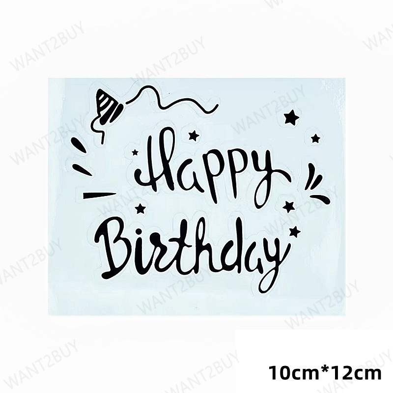 18-36 inch DIY Happy Birthday BOBO Balloon Belon Sticker Love You ...
