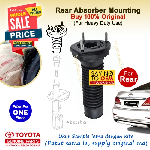 Camry (2006-18) Rear Absorber Mounting & Boot & Bearing ACV40 ACV41 ...