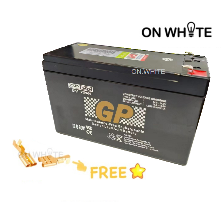 GP ( GPower ) 12V 7.2AH Premium Rechargeable Sealed Lead Acid Battery🔋 ...