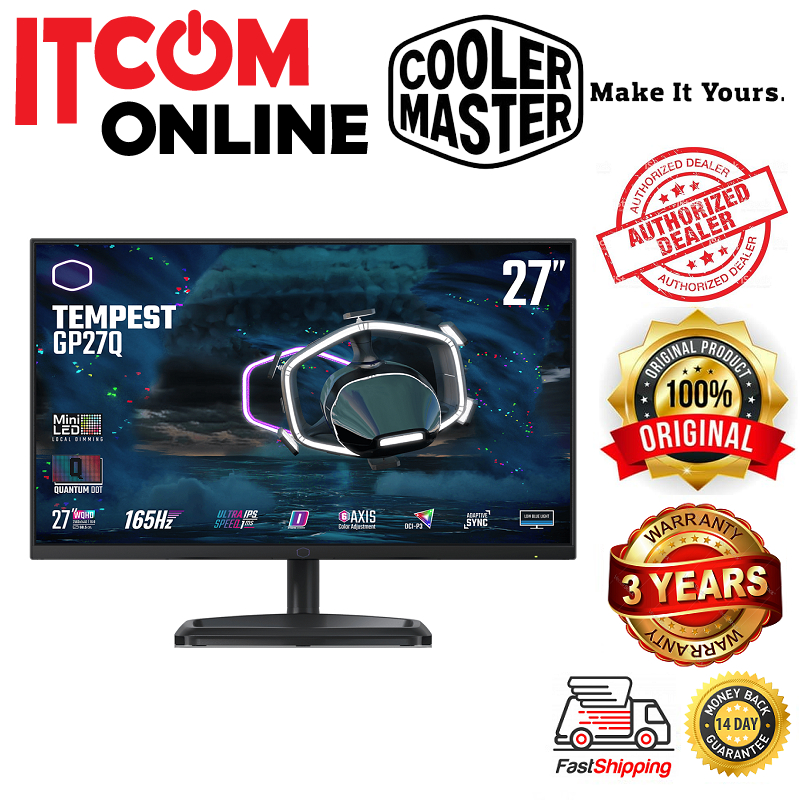 COOLER MASTER 27' MINI LED 2K MONITOR (GP27-FQS *TEMPEST GP27Q*) IPS ...