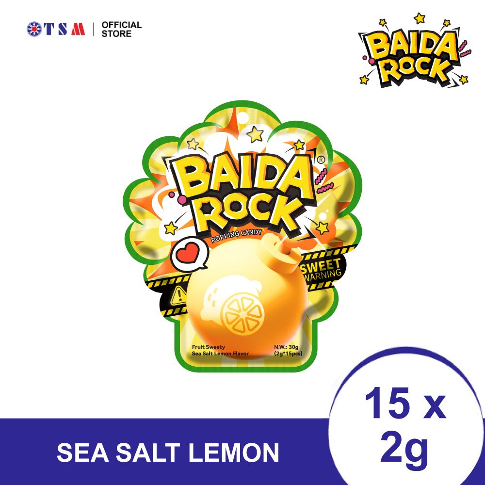 BAIDA ROCK POPPING CANDY - SEA SALT LEMON (2GX15) | Shopee Malaysia