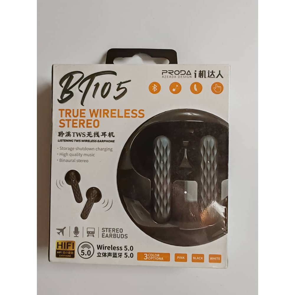PRODA AZEADA BT105 True Wireless 5.0 Stereo BLUETOOTH HEADPHONES Earphone ( Pink Color) | Shopee ...