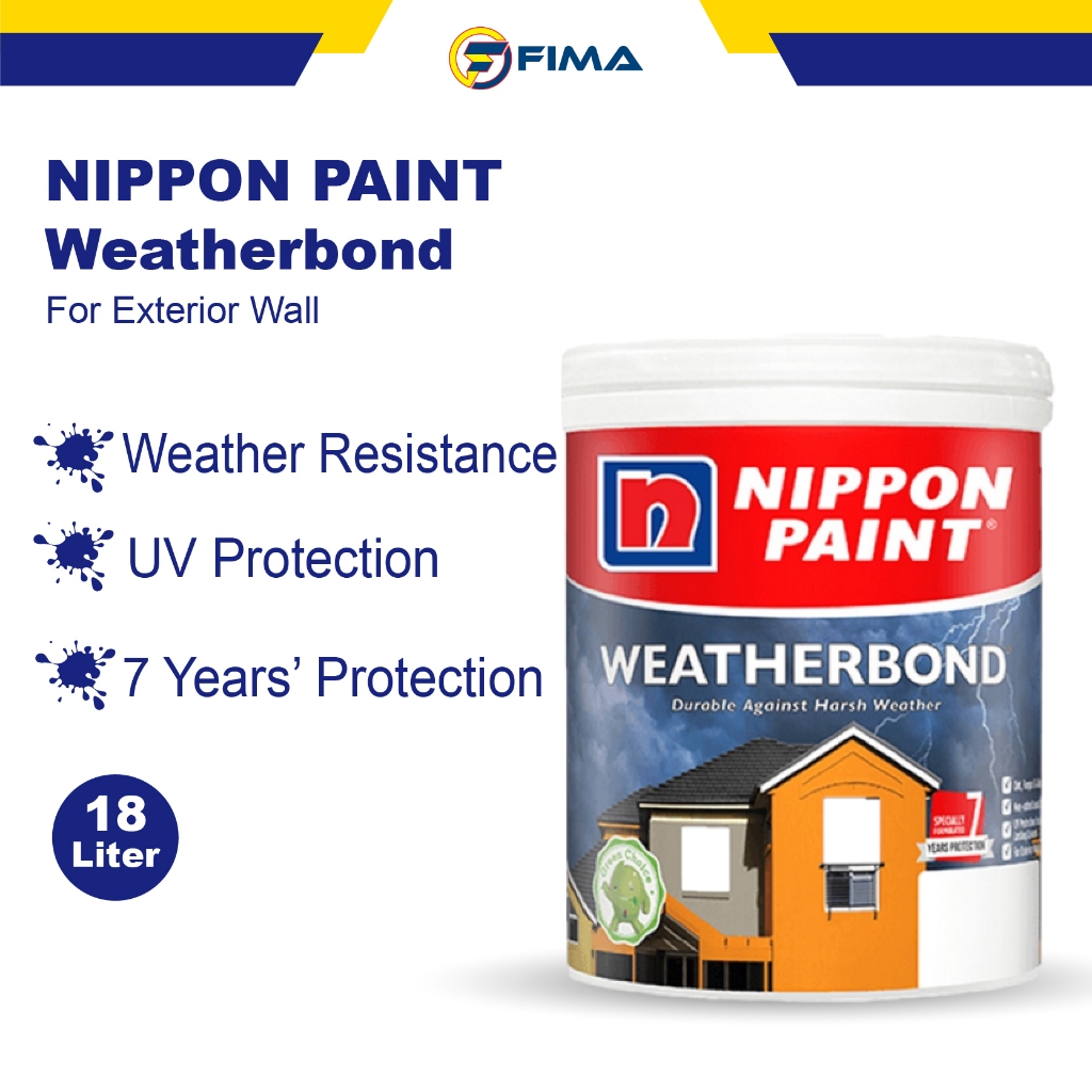NIPPON PAINT Weatherbond 18 Litre (Part 2) Exterior Wall 7 Years ...