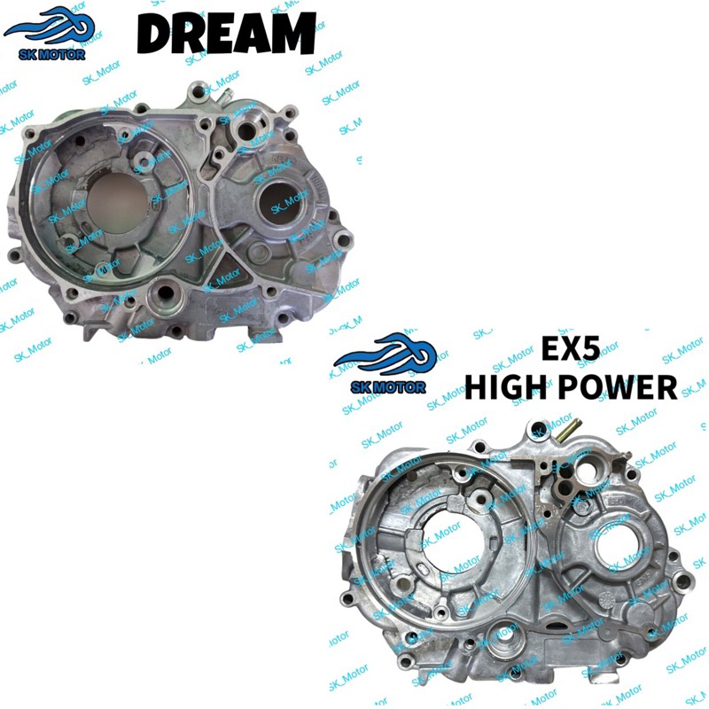 Honda EX5 HIGH POWER DREAM (KICK) / WAVE 100 Crankcase Left Kiri Casing ...