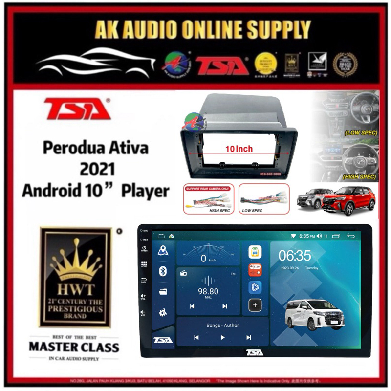 818 2+32GB TSA Perodua Ativa 2021 - 2023 * New * Android 10'' inch DSP ...