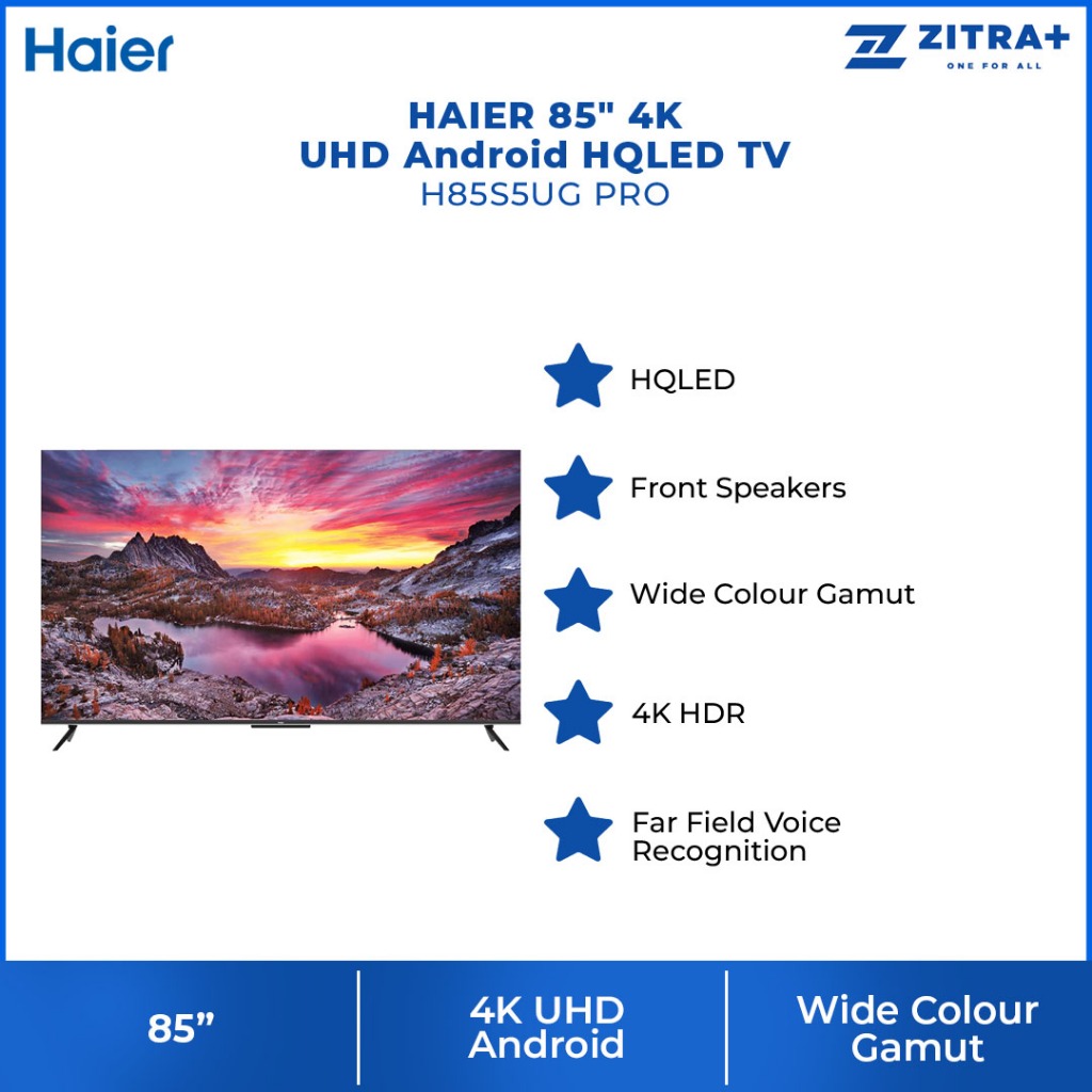 HAIER 50"/85" 4K UHD Android HQLED TV H50S5UG PRO/H85S5UG PRO | MEMC ...