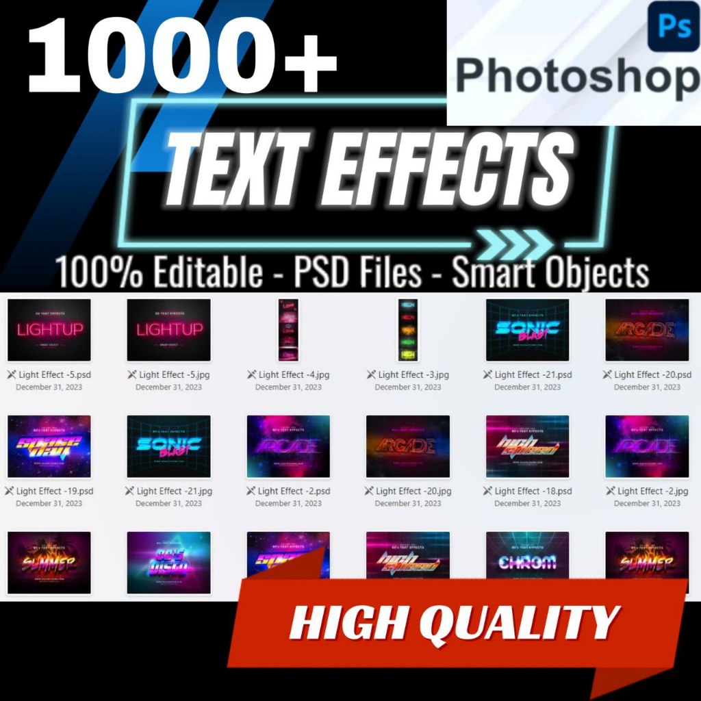 (1000+) Adobe Photoshop Text Effects Font Effects | Shopee Malaysia