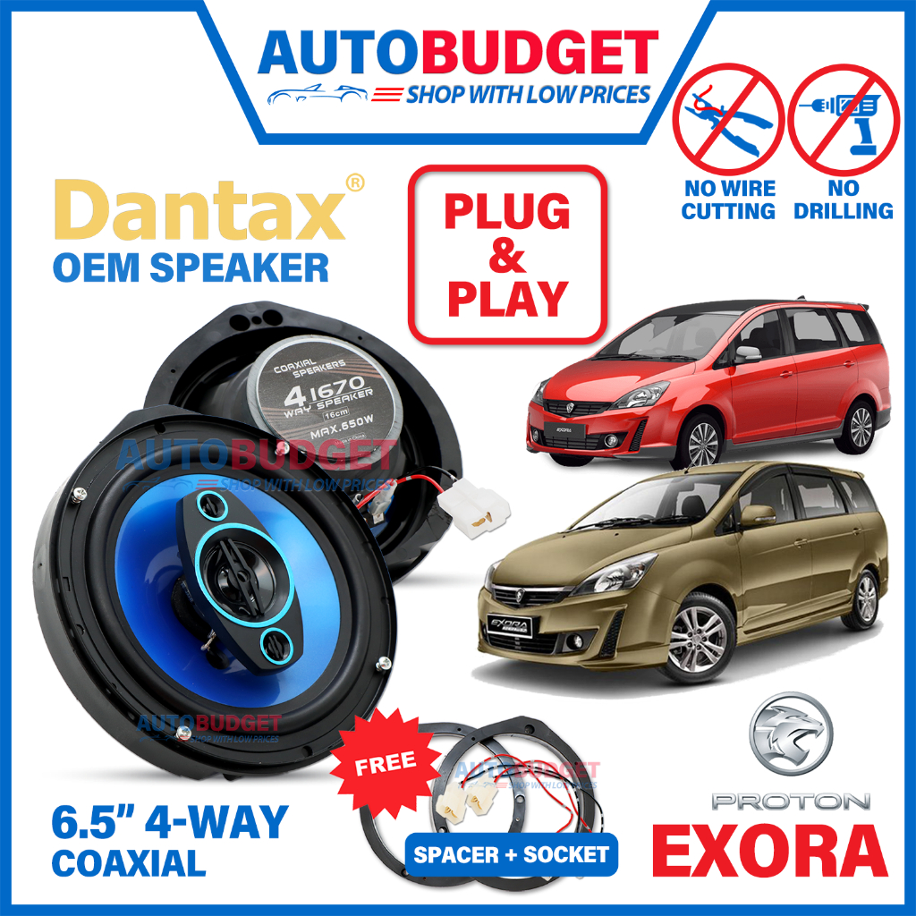 PROTON Exora Bold Plug & Play Speaker DANTAX 6.5 inch 4-Way Spacer ...