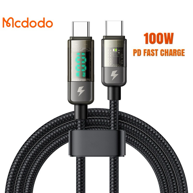 Mcdodo Type C Digital Pro Auto Power Off Cable (100W) | Shopee Malaysia