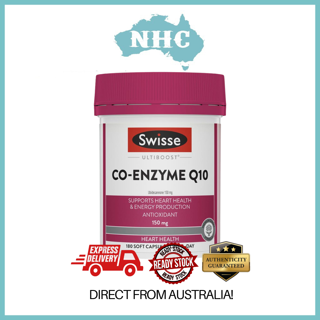 Swisse Ultiboost Co Enzyme Q10 150mg 180 Capsules Exp 11/2025 | Shopee Malaysia