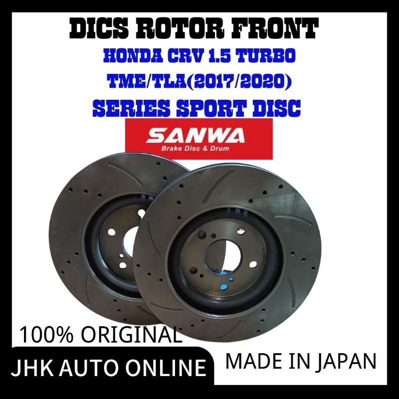 HONDA CRV 1.5 TURBO TME/TLA DISC ROTOR FRONT BRAND SANWA JAPAN RH2419333GL/LEFT 2419333GR/RIGHT ...