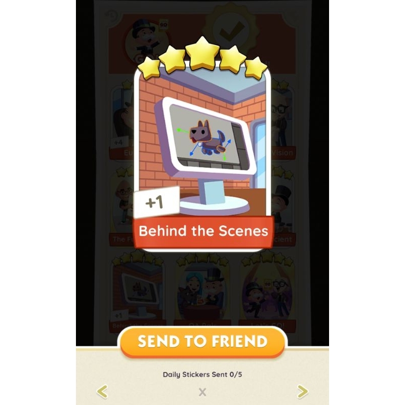 Behind the Scenes Monopoly Go Latest Season 5 STAR STICKER | Shopee ...