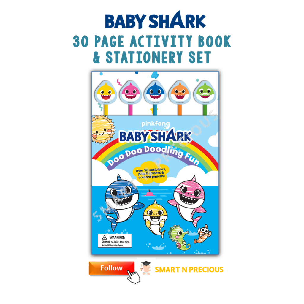 Pinkfong Baby Shark Activity Colouring Doodle Drawing Book for Kids ...