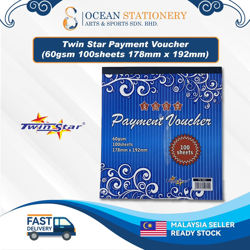 Twin Star Payment Voucher (60gsm 100sheets 178mm x 192mm) | Shopee Malaysia