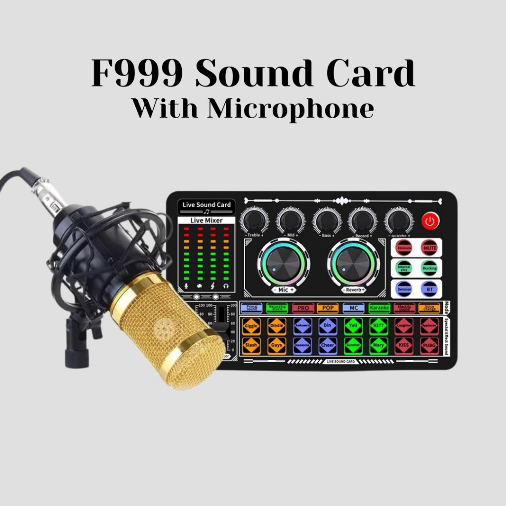 SoundCard F999 Bluetooth compatible External Wireless DJ Noise ...