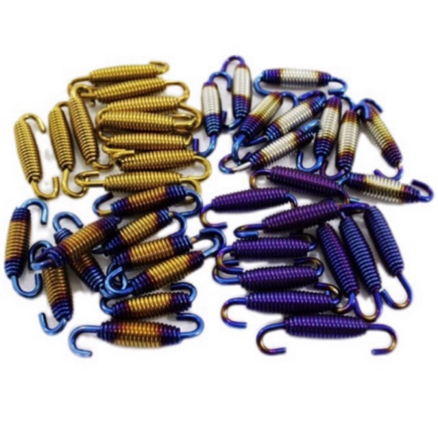 UNIVERSAL EXHAUST SPRING TITANIUM BLUE GOLD MANIFOLD MANIFUL SPRING ...
