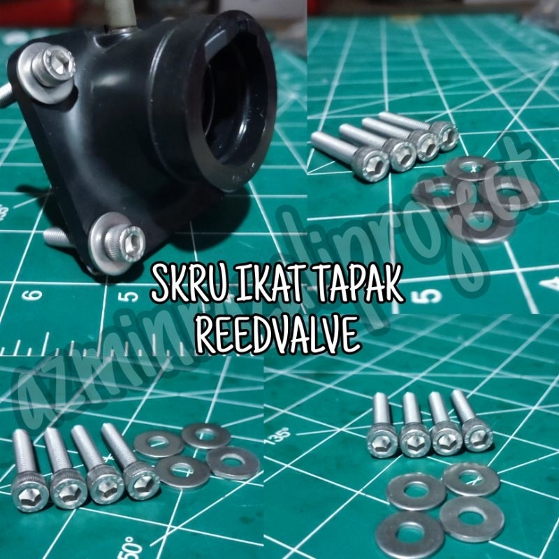 SKRU ELENGKI TAPAK REEDVALVE 125Z & RXZ STAINLESS STEEL 1 SET 4 BIJI ...