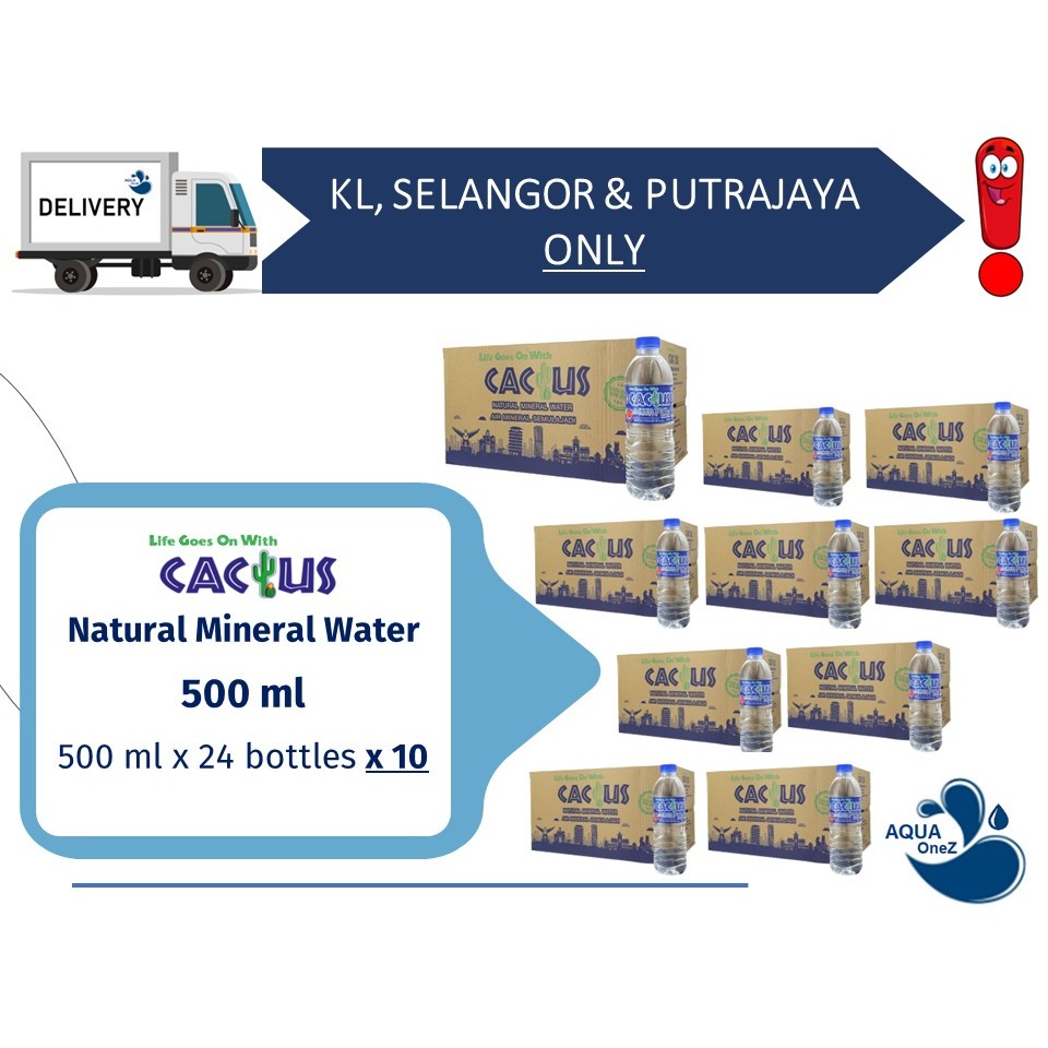 Cactus Natural Mineral Water 500ml x 24 bottles [Bundle 10] | Shopee ...