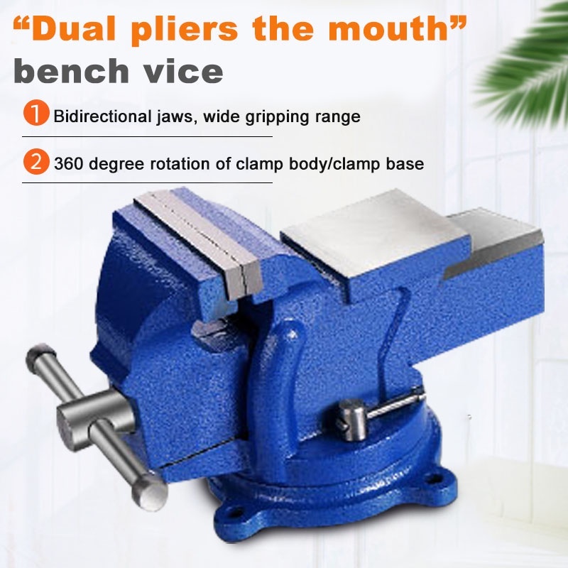 3'' / 4" / 5 '' / 6 " Heavy Duty Clamp Bench Vise Clamp Tool 360° Rotation Ragum Meja Inch ...