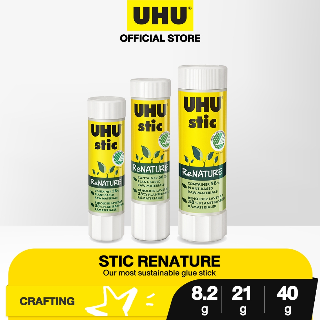 UHU Original Stic Glue Stick ReNATURE (Box of 8.2g x 24 / 21g x 12 ...